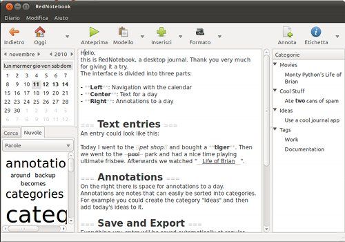 RedNotebook | Download HTML.it