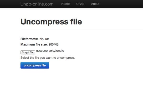 Unzip online | HTML.it