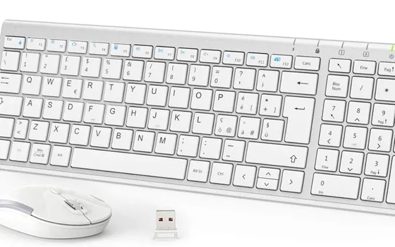 Kit tastiera e mouse iClever Wireless con batteria ricaricabile in ...