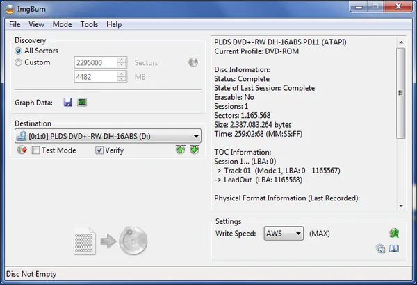 ImgBurn, download gratis | Download HTML.it