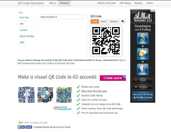 The QR Code Generator | HTML.it