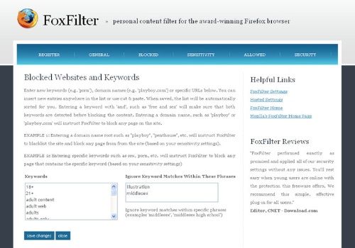 FoxFilter | Download HTML.it