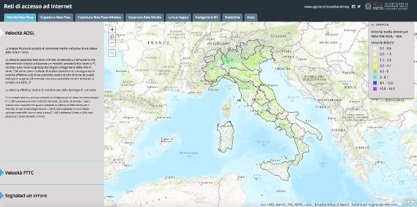 AGCOM Broadband map | HTML.it